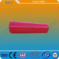 China Red Cone Shape Self Lubrication Conveyor Idler Roller for sale