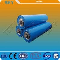 China Blue Customized Size DIN Conveyor Idler Roller for sale