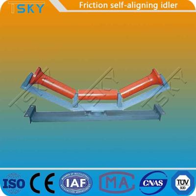 China JIS Standard Rubber Steel Friction Self Aligning Idler for sale