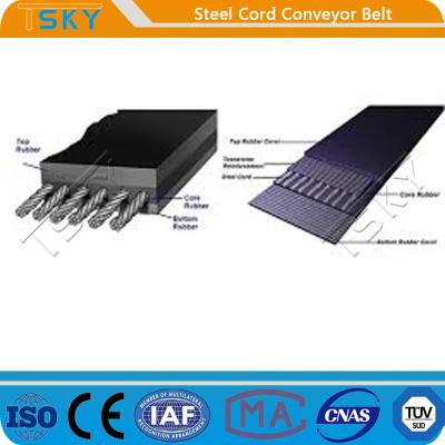 China SGS ST1800 1800N/mm 5.6mm Steel Cord Conveyor Belt for sale