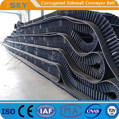 China B650 Corrugated Sidewall Rubber Conveyor Belt for sale