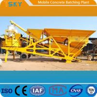 China Skip Hoist Feeding HZS50 Mobile Concrete Batching Plant for sale