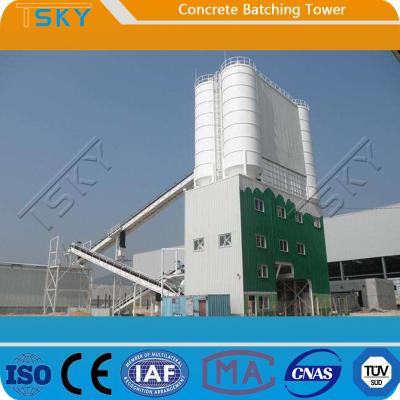 China Environment Friendly Tower Type HL90 Concrete Batching Plant for sale