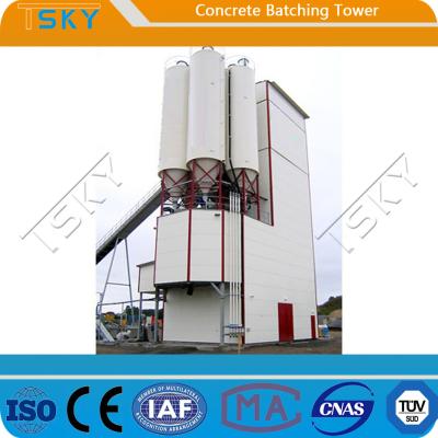 China Skip Hoist Feeding Precast 15m³ Concrete Batching Plant for sale
