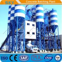 China HZS180 2x55KW AC 380V 50HZ Stationary Batching Plant for sale