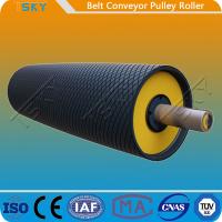 China Heavy Duty Belt Conveyor Motorized Driving Pulley Drum With Rubber Lagging DIN, AFNOR, FEM, BS, JIS, SANS, CEMA for sale