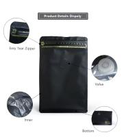 China ODM Factory Wholesale Good Quality Ziplock for Food Packaging Beans with Valve Custom Stand up Pouches Packaging Bags Coffee Bag for sale