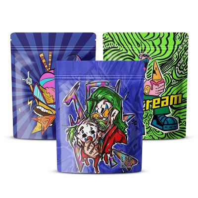 China Manufacturers Brand Logo Popcorn Gummy 3.5 7 g Storage PE Sealed Waterproof Mylar Pouch for sale