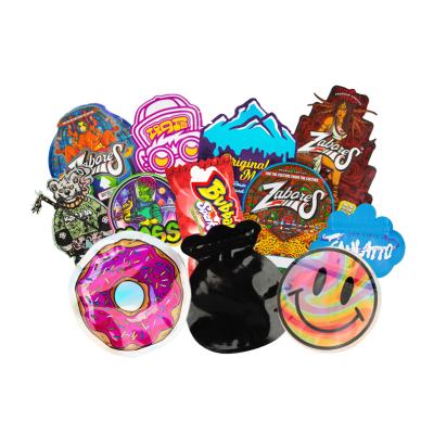 China Soft Touch 1G 3.5G Unique Special Candy Aluminum Plastic Smell Proof Custom Die Cut Mylar Bags for sale