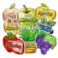 China Hot Sell Edible Shape Smell Proof Pouches Resealable Irregular Fruits Shape Plastic Packaging Die Cut Mylar Bags for sale