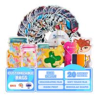 China Custom Printed 3.5 Smell Proof Die Cut Ziplock Stand up Pouches Mylar Bags for sale