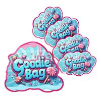 China Hot Sell Custom Printed Custom Logo in Stock Smell Proof Irregular Shape Die Cut 3.5 Mylar Bags for sale