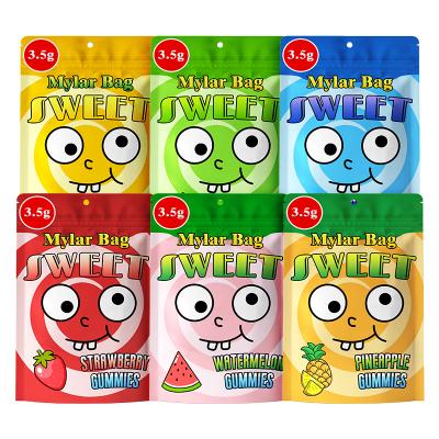 China OEM ODM Factory Wholesale Custom Mylar Bag Many Different Fruit Flavors Gummy Candy 3.5g 7g 14g 28g Stand-Up Pouch for sale
