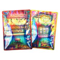 China Flash Deal Best Selling Holographic Zipper Bag Smell Proof Plastic Packaging Resealable 3.5 G Custom Mylar Bags for sale