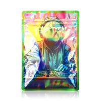 China Hot Selling Holographic Mylar Bags Odor Proof Waterproof Plastic Packaging Candy Gift Bags Custom 3.5g Mylar Bags for sale