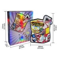 China Top Quality Custom Printed Stand up Pouch Irregular Shape Smell Proof PE Plastic Packaging Die Cut Mylar Bags With Paper Box for sale