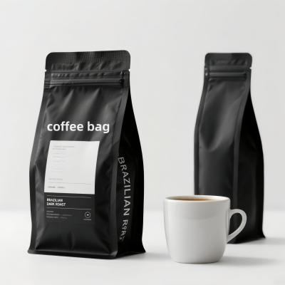 China Custom Coffee Bags with Zipper, Stand-Up Pouch with Window for Coffee Beans Packaging for sale