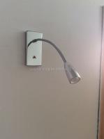 China Hotel Room Essential Flexible Gooseneck LED Wall Reading Lamp with LED Light Source for sale