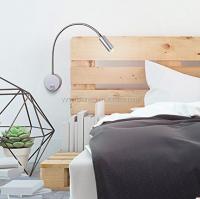 China Switch Control 360 Degree Rotated LED Flexible Gooseneck Wall Reading Light for Bedroom No DIY for sale