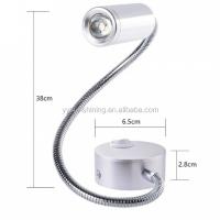 China Switch Control 360 Degree Rotated LED Flexible Gooseneck Wall Reading Light for Bedroom No DIY for sale