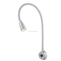 China IP Rating 23 Gooseneck Wall Mounted LED Bed Headboard Reading Light Transparent Shade for sale