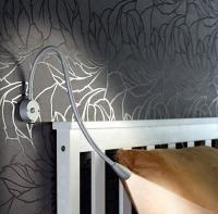 China IP Rating 23 Gooseneck Wall Mounted LED Bed Headboard Reading Light Transparent Shade for sale
