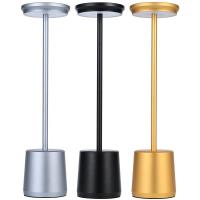 China Gold Silver Black Aluminium LED Cordless Restaurant Table Lamp with 180LM Luminous Flux for sale