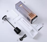 China Gold Silver Black Aluminium LED Cordless Restaurant Table Lamp with 180LM Luminous Flux for sale
