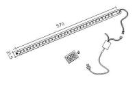 China Smart 2835 LED Strip Background Lights for TV RESSESSED IN High CRI Ra 80 Touch Switch for sale