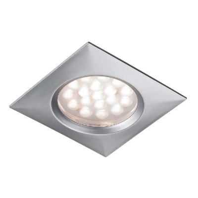 China 12V LED Recessed Under Cabinet Light Square Furniture Light with 55MM Cut-Out Size for sale