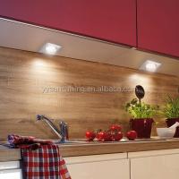 China 12V LED Recessed Under Cabinet Light Square Furniture Light with 55MM Cut-Out Size for sale