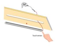 China 95lm/w Touch Sensor Switch Aluminium Slim LED Strip Profile Light for Wardrobe Closet for sale