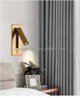 China Plastic Shade 3W LED Light Source Minimalist Adjustable Indoor Wall Light with USB Port for sale