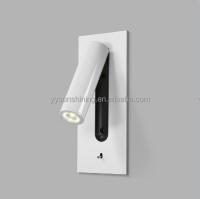 China Plastic Shade 3W LED Light Source Minimalist Adjustable Indoor Wall Light with USB Port for sale