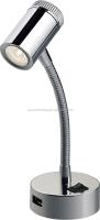 China 3W LED RV Interior Reading Light with USB Charging Sockets and Wall Bracket Mounting for sale