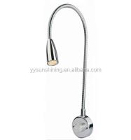 China Durable Dimmable Flexible Gooseneck LED Bedside Reading Lamp for Hotel CHROME Finish for sale