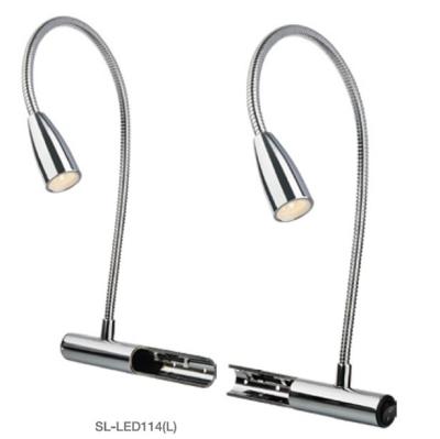 China 80 Ra Color Rendering Flexible Gooseneck LED Bedside Reading Light with On-off Switch for sale