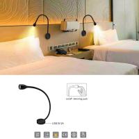 China Aluminum Wall Mounted Bedside Led Reading Light with High CRI and Flexible Gooseneck for sale