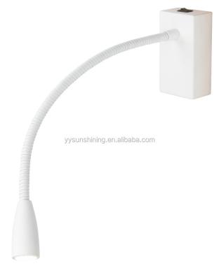 China Modern Style LED Bedside Reading Light with Flexible Gooseneck and ON/Off Switch for sale