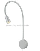China Wall Mount LED Gooseneck Reading Lamp for Bed 1W Built-in Driver Custom Logo Sample for sale