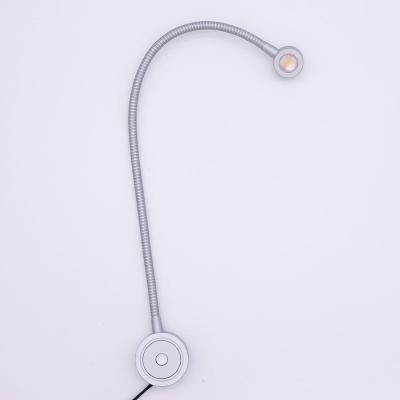 China Aluminum Body Material RV Caravan USB 12V LED Reading Gooseneck Flexible Spot Light Lamp for sale
