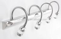 China Customizable Easy Mount LED Flexible Goose Neck Bathroom Mirror Light IP 44 Wall Mount Mirror Lamp 3000k-6000k for sale