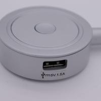 China 360 Degree Adjustable LED Touch Dimming Reading Wall Lamp with 2PCS USB Charger 5V 1A for sale
