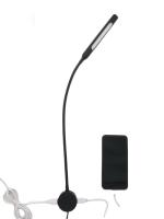 China Plastic Shade 3W Hotel LED Wall Mount Reading Lamp with Touch Switch and 2 USB Chargers for sale