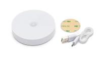 China Energy Saving USB Charge LED Night Light with PIR Motion Sensor and Round Shape White for sale