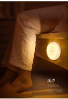China Energy Saving USB Charge LED Night Light with PIR Motion Sensor and Round Shape White for sale
