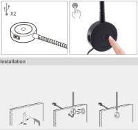China 360 Degree Flexible Neck LED Bedside Wall Reading Lamp with 2pcs USB Charger 5V 1A DIY No for sale