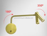 China 350 Degree Head Rotation LED Bedside Wall Lamp for Hotel Bedroom in Classic Style for sale