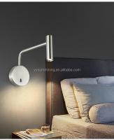 China 350 Degree Head Rotation LED Bedside Wall Lamp for Hotel Bedroom in Classic Style for sale