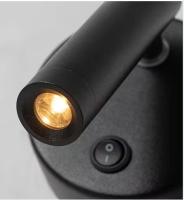 China 30000 Hours Working Time Aluminum Rotatable Bedside LED Reading Wall Light for Hotel for sale